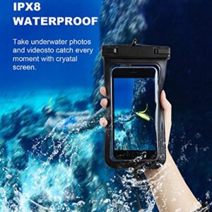 Cloudio Universal Waterproof Case, IPX8 Cell Phone Dry Bag Pouch up to 6.2" for iPhone X/8/8+/7/7+/6/6s/6s Plus, Samsung Galaxy S9/S9+/S8/S8+/ Note 8, LG Moto ZTE HTC Alcatel Google Sony BLU - Black