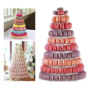 SHINA 1pcs 10 Tier 4" - 13" Dia Macaron Cake Tower Display Stand for French Macarons