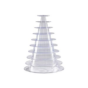 SHINA 1pcs 10 Tier 4" - 13" Dia Macaron Cake Tower Display Stand for French Macarons