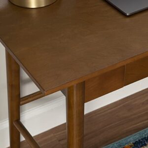 Linon Melissa Mid-Century Walnut Desk, 42" W x 19" D x 30" H