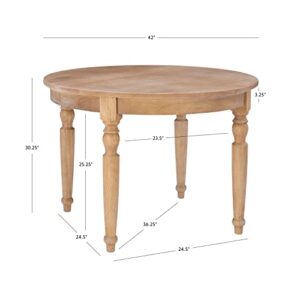 Linon Table, Light Natural Brown, 42 x 42 x 30