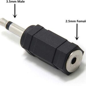 Ancable 2-Pack 3.5mm Mono Plug to 2.5mm Mono Jack Adapter