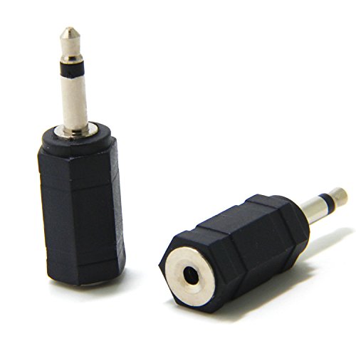 Ancable 2-Pack 3.5mm Mono Plug to 2.5mm Mono Jack Adapter