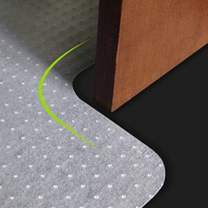 SUPER DEAL Upgraded 48" X 36" Transparent Office Mat Chair Mat, Heavy Duty Carpets with Lip for Hardwood Floor, Rug Carpet Floor Computer Desk Low and Medium Pile Carpets