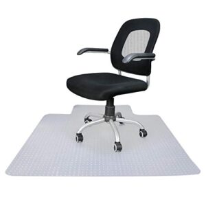 SUPER DEAL Upgraded 48" X 36" Transparent Office Mat Chair Mat, Heavy Duty Carpets with Lip for Hardwood Floor, Rug Carpet Floor Computer Desk Low and Medium Pile Carpets