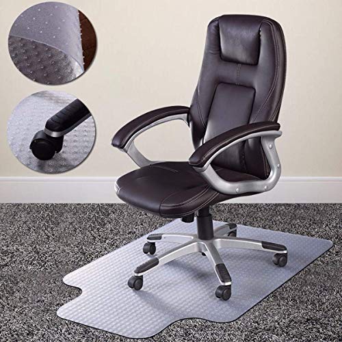 SUPER DEAL Upgraded 48" X 36" Transparent Office Mat Chair Mat, Heavy Duty Carpets with Lip for Hardwood Floor, Rug Carpet Floor Computer Desk Low and Medium Pile Carpets