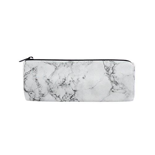 KUWT Pencil Bag Marble Abstract Pattern, Pencil Case Pen Zipper Bag Pouch Holder Makeup Brush Bag for School Work Office