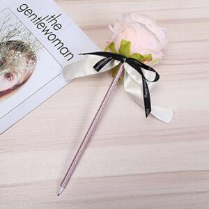 TOYMYTOY Handmade Rose Flower Ballpoint Pens for Girls Gift Ball Pen Office School Stationery,4 Pcs