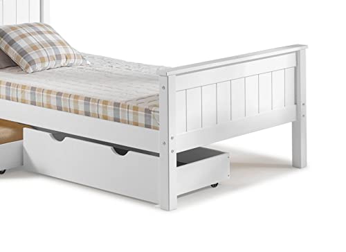 Alaterre Harmony Twin Bed with Storage Drawers, White