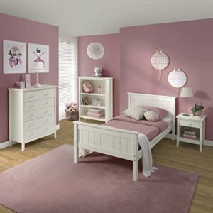 Alaterre Harmony Twin Bed with Storage Drawers, White