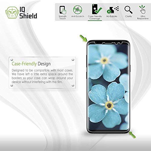 IQShield Screen Protector Compatible with Galaxy S9 (2-Pack)(Case Friendly)(Ultimate Version 2) Anti-Bubble Clear Film