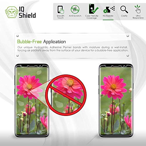 IQShield Screen Protector Compatible with Galaxy S9 (2-Pack)(Case Friendly)(Ultimate Version 2) Anti-Bubble Clear Film