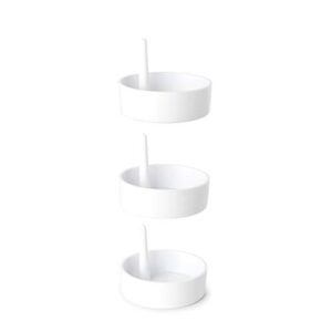 Amazon Basics Pivoting 3-Tiered Tray Jewelry Storage Organizer - White