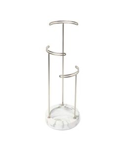 umbra 299471-491 tesora 3-tier jewelry stand, earring holder, accessory organizer and display, white/nickel