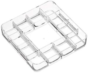 amazon basics acrylic 13-compartment durable makeup jewelry accessories storage organizer tray