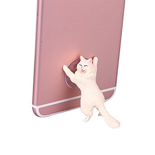 Amamcy Novelty 6Pcs Cute Cat Sucker Phone Holder Cellphone Sucker Cup Stand Cute Cat Phone Stand Holder for All Mobile Phones