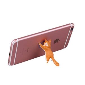 Amamcy Novelty 6Pcs Cute Cat Sucker Phone Holder Cellphone Sucker Cup Stand Cute Cat Phone Stand Holder for All Mobile Phones