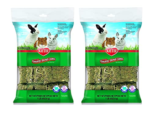 BOTARO Kaytee, Set of 2 Natural Timothy Hay Cubes for Rabbits & Small Animals, 1 Pound