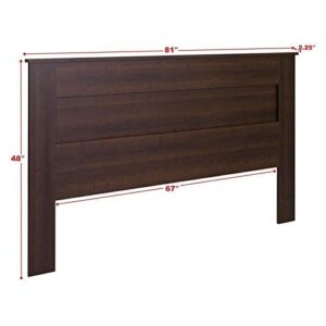 Prepac King Flat Panel Headboard, Espresso