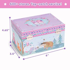 Jewelkeeper Girl's Musical Jewelry Storage Box with Spinning Owls, Woodland Design, Twinkle Twinkle Little Star Tune