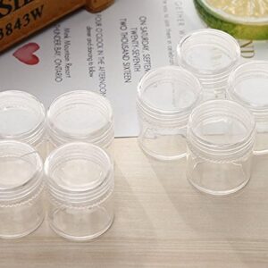 WOIWO 10PCS Clear Plastic Slime Storage Favor Jars Plastic Containers for Beauty Products, DIY Slime Making or Others (6g)