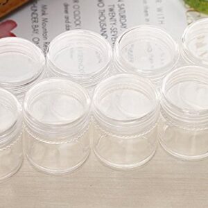 WOIWO 10PCS Clear Plastic Slime Storage Favor Jars Plastic Containers for Beauty Products, DIY Slime Making or Others (6g)