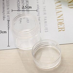 WOIWO 10PCS Clear Plastic Slime Storage Favor Jars Plastic Containers for Beauty Products, DIY Slime Making or Others (6g)