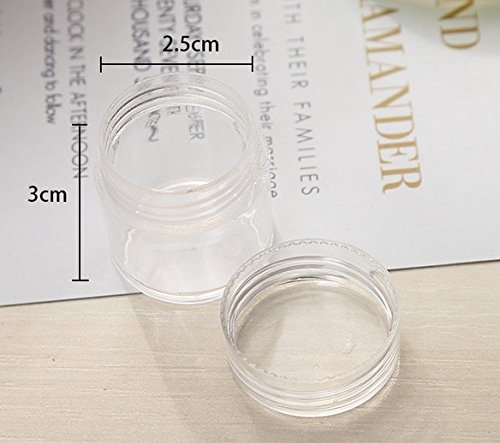 WOIWO 10PCS Clear Plastic Slime Storage Favor Jars Plastic Containers for Beauty Products, DIY Slime Making or Others (6g)