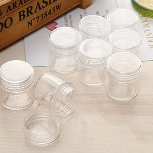 WOIWO 10PCS Clear Plastic Slime Storage Favor Jars Plastic Containers for Beauty Products, DIY Slime Making or Others (6g)