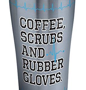 Tervis Nurse Life - Coffee, Scrubs and Rubber Gloves Triple Walled Insulated Tumbler Cup Keeps Drinks Cold & Hot, 20oz, Stainless Steel