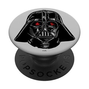 star wars darth vader shiny helmet popsockets popgrip: swappable grip for phones & tablets