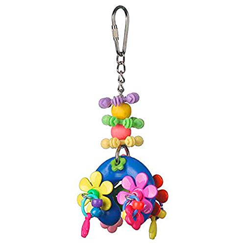 Super Bird Creations SB1085 Flower Power Bird Toy, Small/Medium Bird Size, 7" x 2.5" x 2"