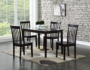 angel line kayla ((5 piece) dining set, espresso