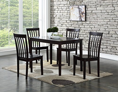 Angel Line Kayla ((5 Piece) Dining Set, Espresso