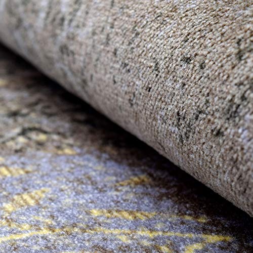 SUPERIOR Area Rugs for Bedroom, Farmhouse, Kitchen, Entryway, Laundry Room | Living Room Decor | Hadley Collection, 5' x 8', Washable & Beige