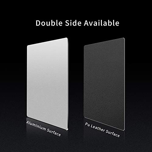 Metal Aluminum Mouse Pad Hard Silver Clear Modern Ultra Thin Double Side Design Mouse Mat Waterproof Fast and Accurate Control for Gaming and Office Magic, Medium 9.45X7.87 Inch…