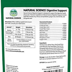 Oxbow Animal Health Natural Science Digestive Support for Small Animals, 60 Wafers, Made in The USA (3 Pack)