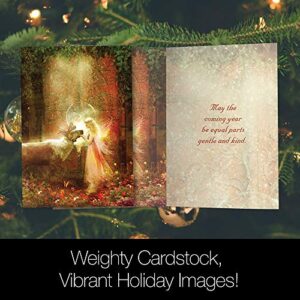 Tree-Free Greetings Christmas Cards and Envelopes, Holiday Card Set, 5 x 7 Inch Cards, Box Set of 10, Gentle Kindness, (HB93246)