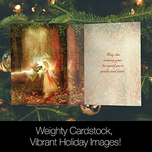 Tree-Free Greetings Christmas Cards and Envelopes, Holiday Card Set, 5 x 7 Inch Cards, Box Set of 10, Gentle Kindness, (HB93246)