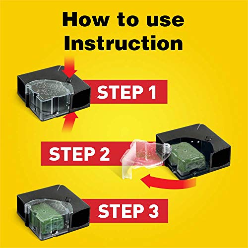 d-CON Refillable Corner Fit Mouse Bait Station, 1 Trap + 18 Bait Refills