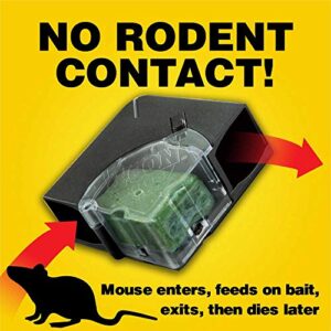 d-CON Refillable Corner Fit Mouse Bait Station, 1 Trap + 18 Bait Refills