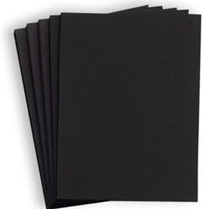 hamilco black colored cardstock thick paper - 8 1/2 x 11" heavy weight 80 lb cover card stock - for scrapbook craft calligraphy or chalkboard papers for printer - 50 pack