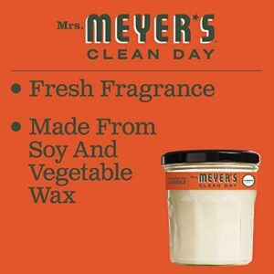 Mrs. Meyer's Soy Aromatherapy Candle, 25 Hour Burn Time, Made with Soy Wax and Essential Oils, Pumpkin, 4.9 oz