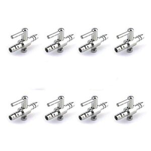 qmseller aquarium fish tank air flow control lever pump single way valve, 8pcs