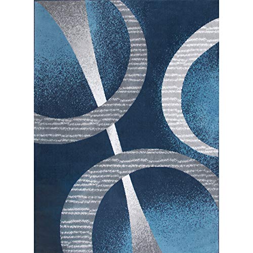 Home Dynamix Premium Indus Modern Area Rug, Midnight Blue/Gray, 7'8"x10'7" Rectangle