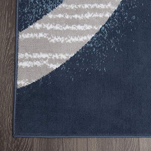 Home Dynamix Premium Indus Modern Area Rug, Midnight Blue/Gray, 7'8"x10'7" Rectangle