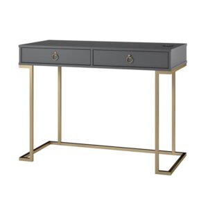 ameriwood home serenity writing desk, graphite gray