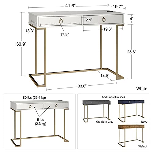 Ameriwood HOME Serenity Writing Desk, Graphite Gray