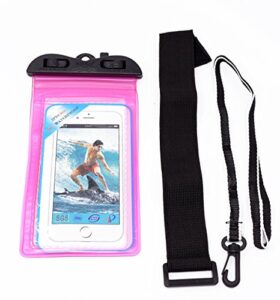 adoretex sport waterproof case cell phone pouch dry bag pocket with armband, 6"(wp-04) - rose