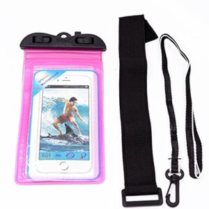 Adoretex Sport Waterproof Case Cell Phone Pouch Dry Bag Pocket with Armband, 6"(WP-04) - Rose